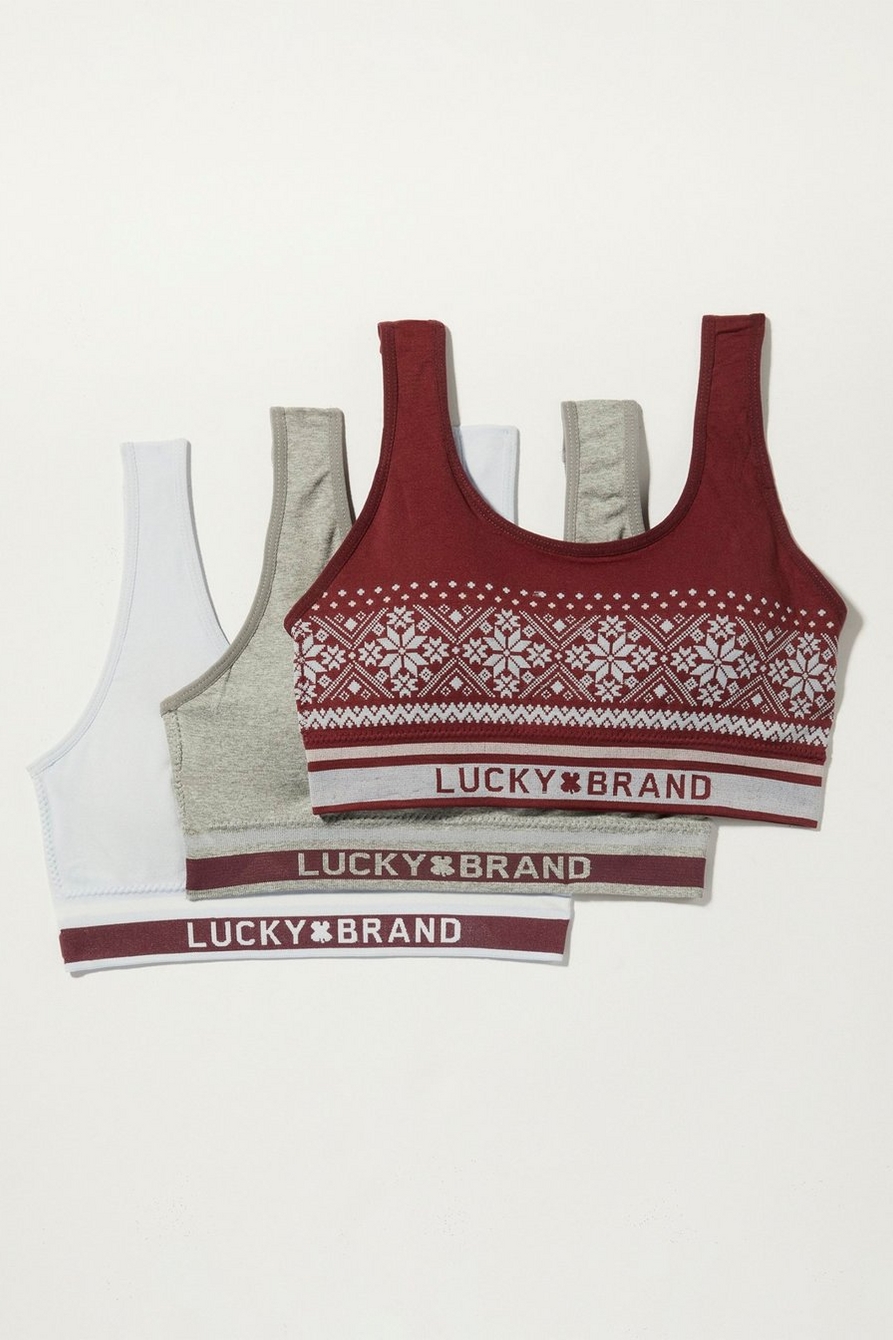 3 PACK FAIR ISLE SEAMLESS BRA | Lucky Brand